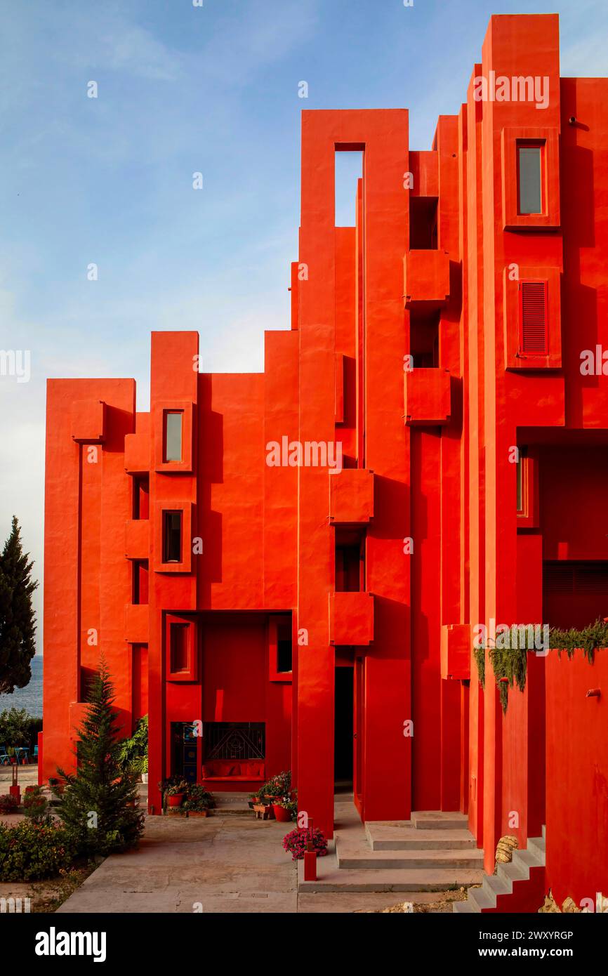 Spain, Calpe (or Calp): La Muralla Roja (The Red Wall), apartment ...