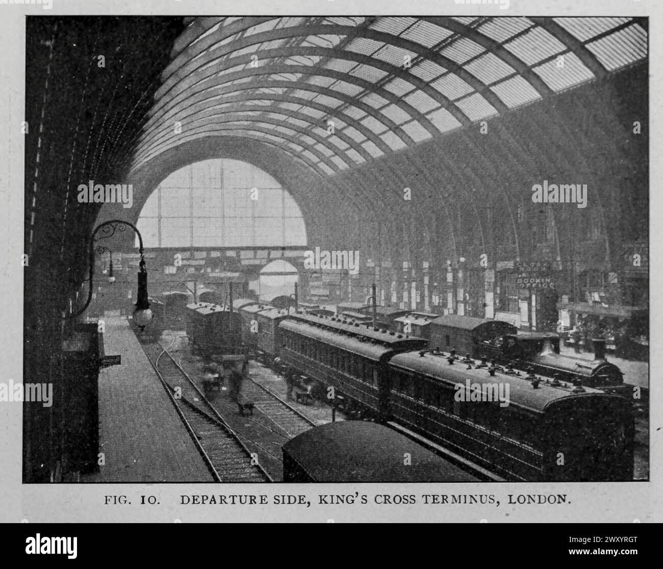 DEPARTURE SIDE, KING'S CROSS TERMINUS, LONDON. from the Article GREAT ...