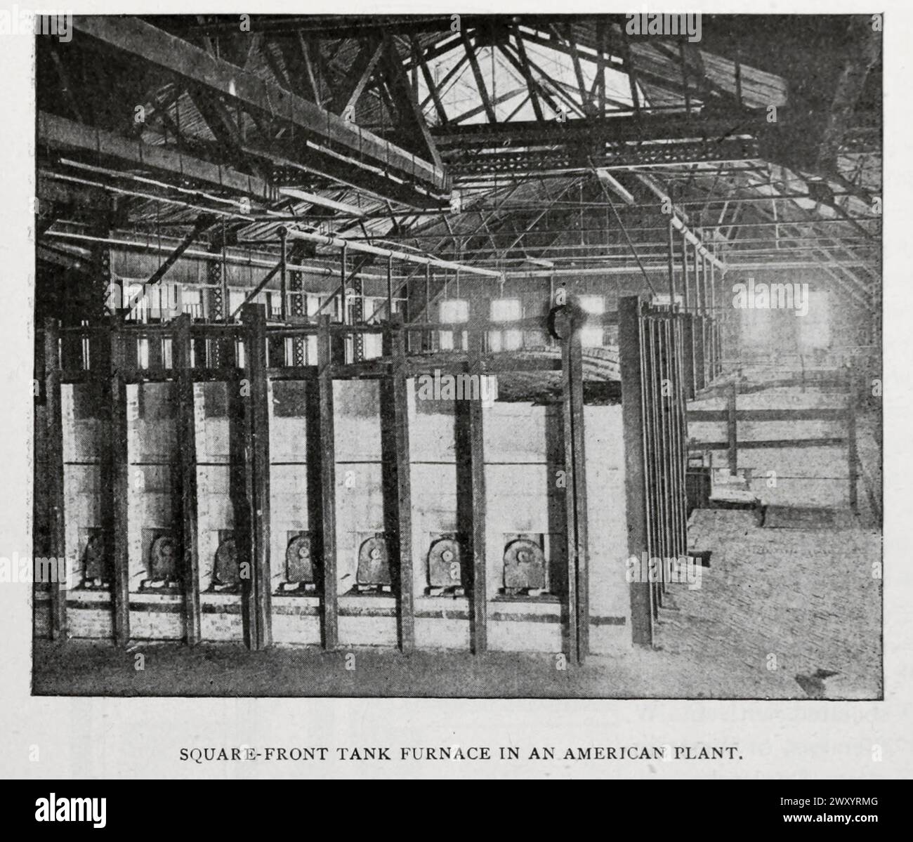 SQUARE-FRONT TANK FURNACE IN AN AMERICAN PLANT. from the Article1 ...