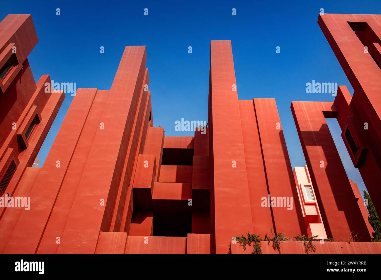 Spain, Calpe (or Calp): La Muralla Roja (The Red Wall), apartment ...