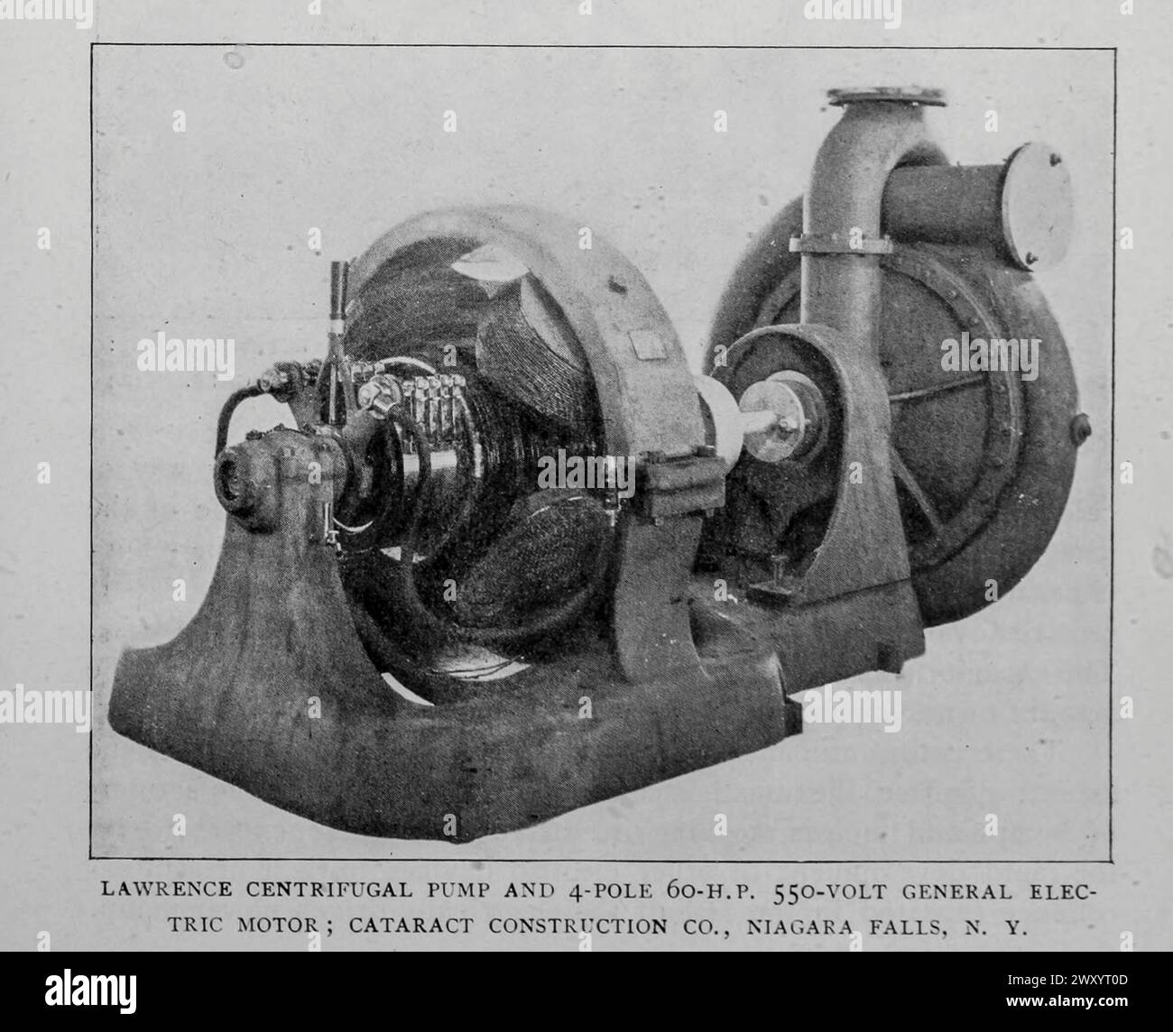 LAWRENCE CENTRIFUGAL PUMP AND 4-POLE 60-H.P. 55O-VOLT GENERAL ELECTRIC ...