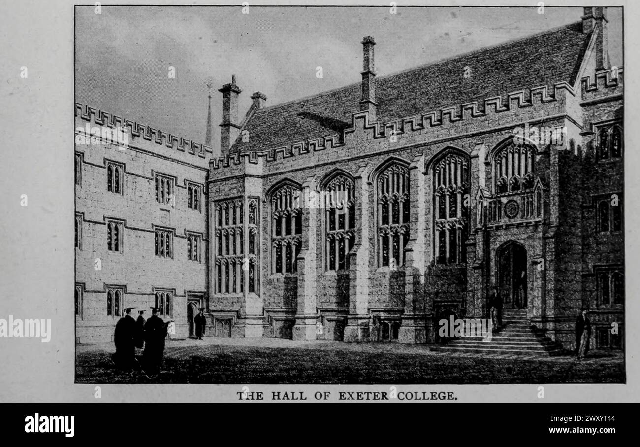 THE HALL OF EXETER COLLEGE from the Article THE BUILDINGS OF OXFORD ...