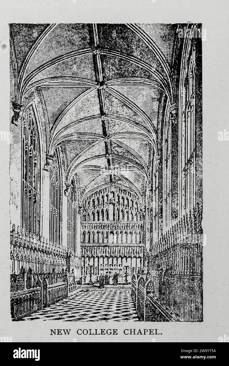 New Collage Chapel from the Article THE BUILDINGS OF OXFORD, FROM AN ...