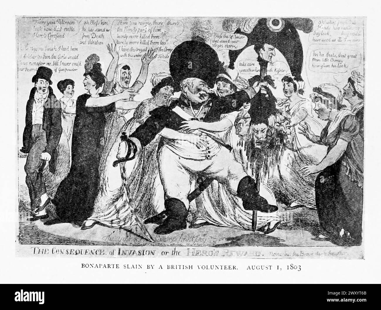 Bonaparte slain by a British Volunteer. August 1, 1803 Napoleon and the ...