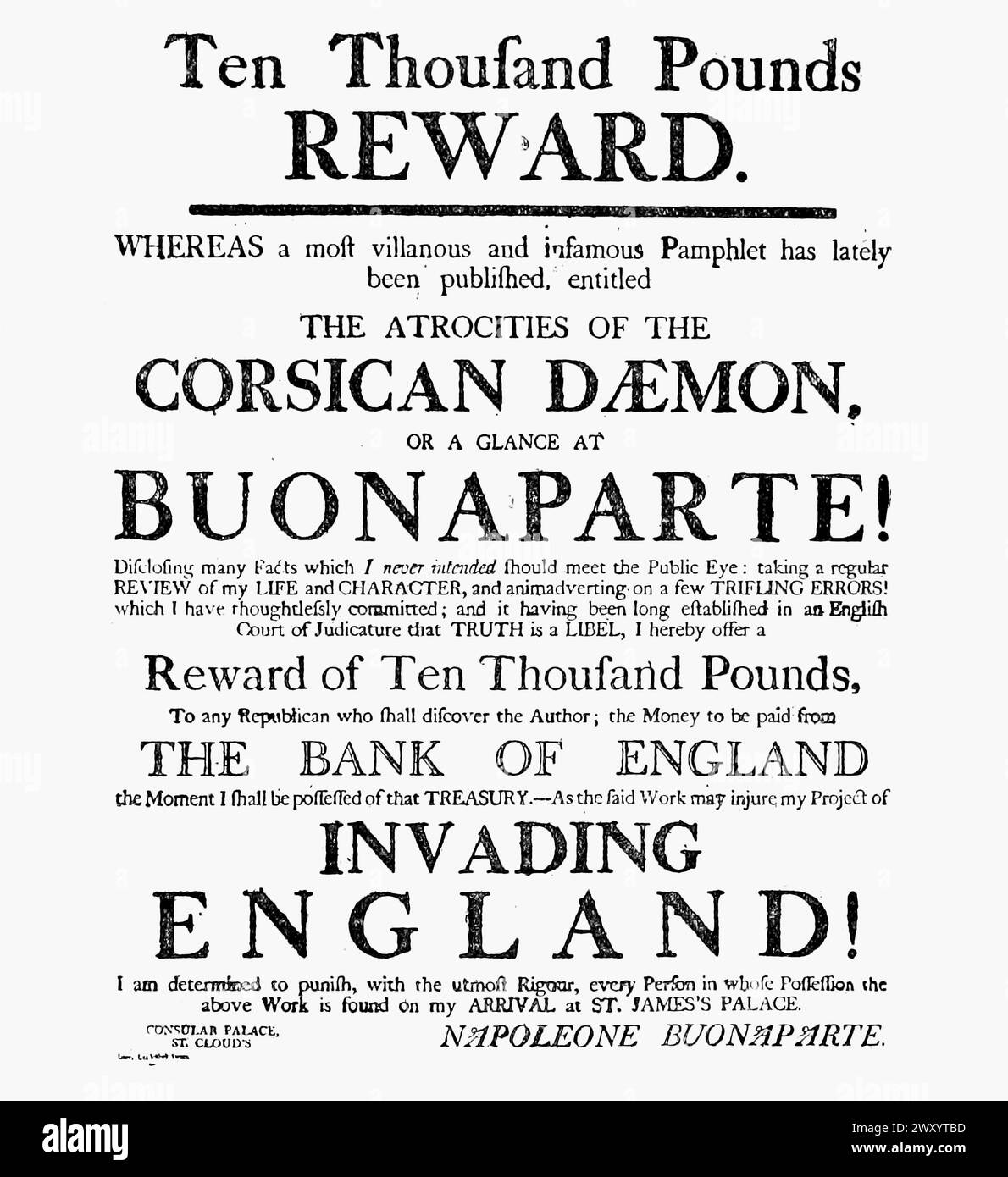 A Typical Invasion Broadside. July, 1803 Napoleon and the invasion of ...