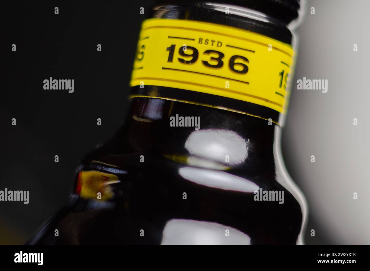 LONDON, UK - 27 MARCH 2024 Kahlua Original coffee liqueur is the main ...