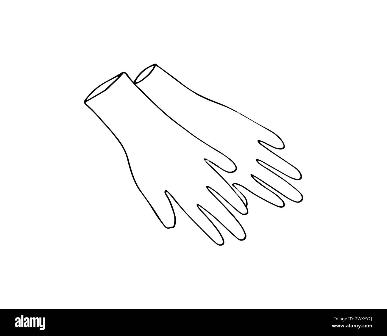 Rubber latex medical gloves. Surgeon tools for infection and virus ...