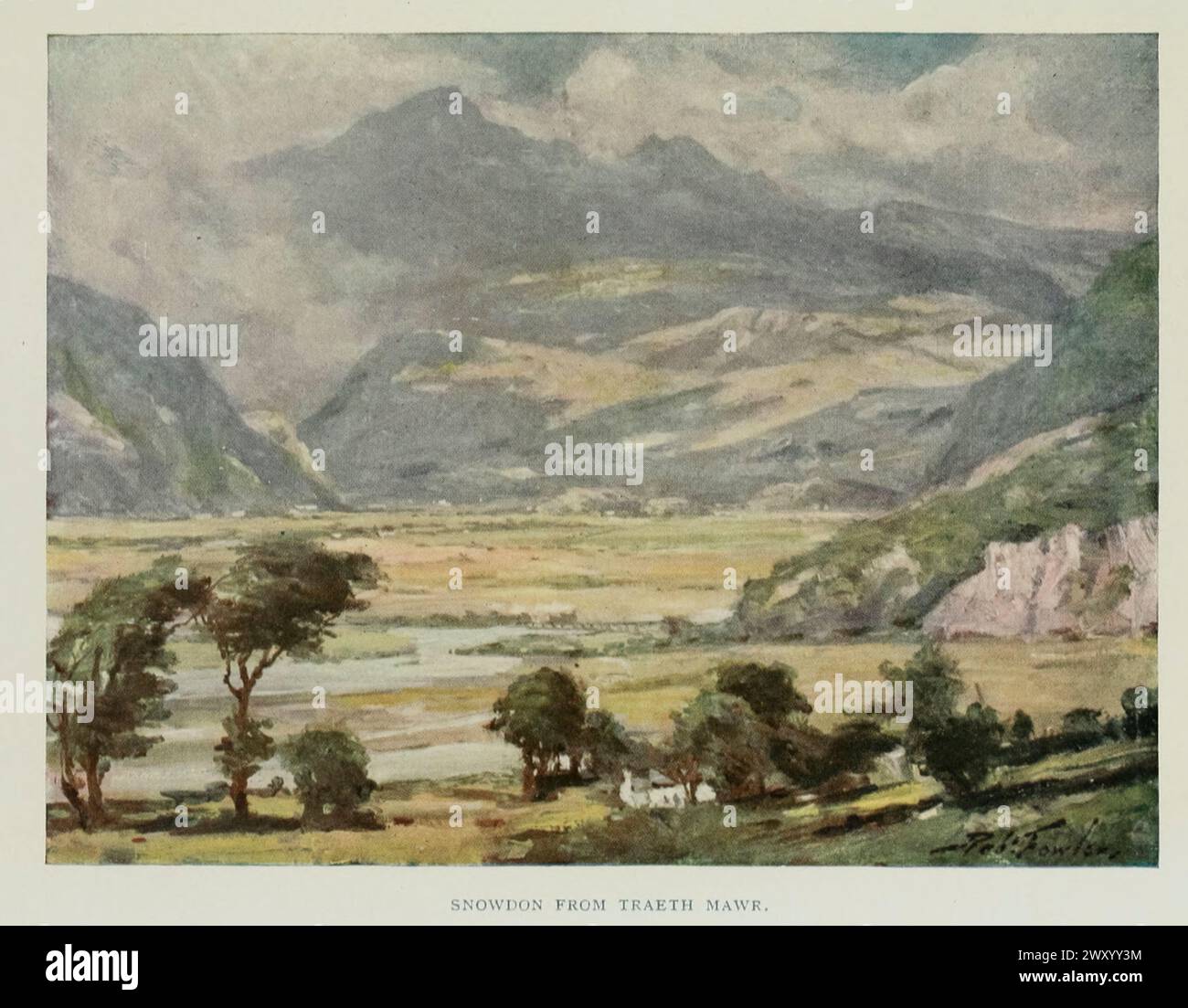 Snowdon from Traeth Mawr 1911 Gordon Cochrane Home (25 July 1878 – 13 ...