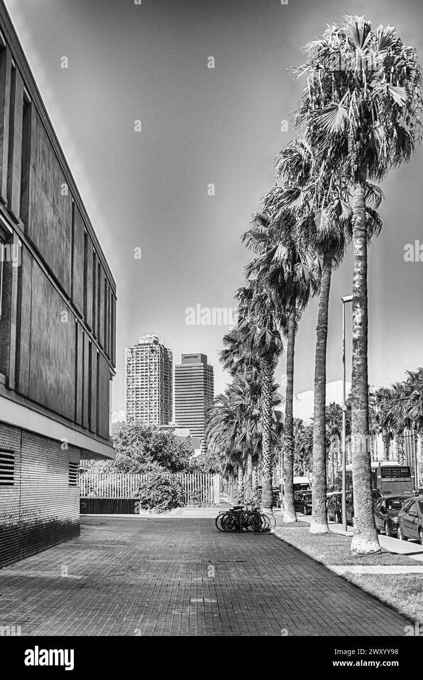 Spain coast from the sea Black and White Stock Photos & Images - Alamy