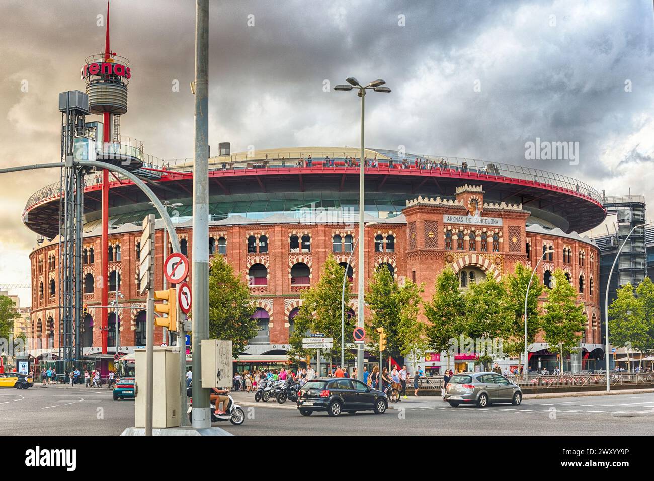 BARCELONA - AUGUST 11: Former Placa de toros de las Arenas, in Placa d ...