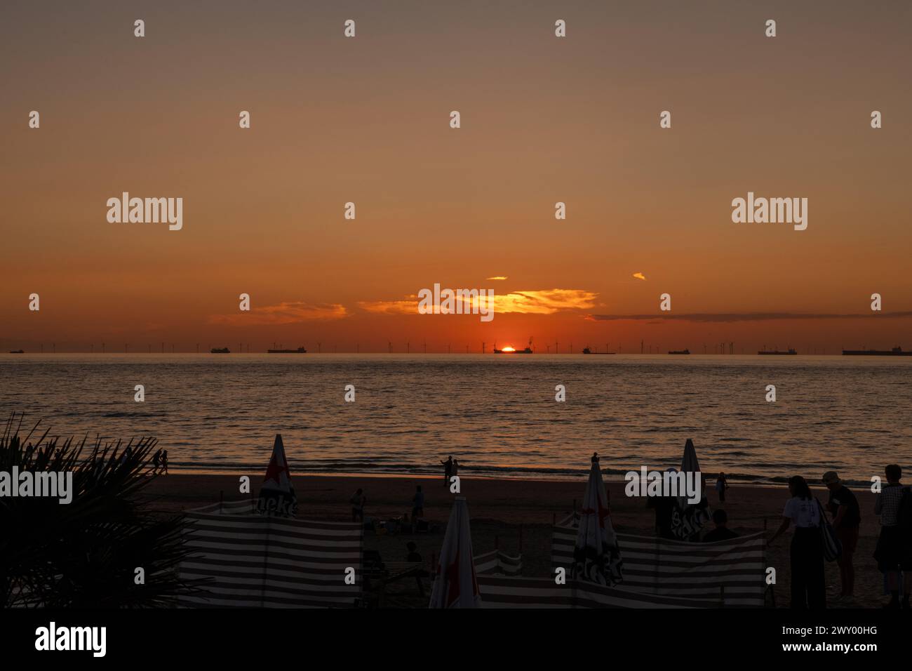 Sunset at the North Sea Stock Photo - Alamy