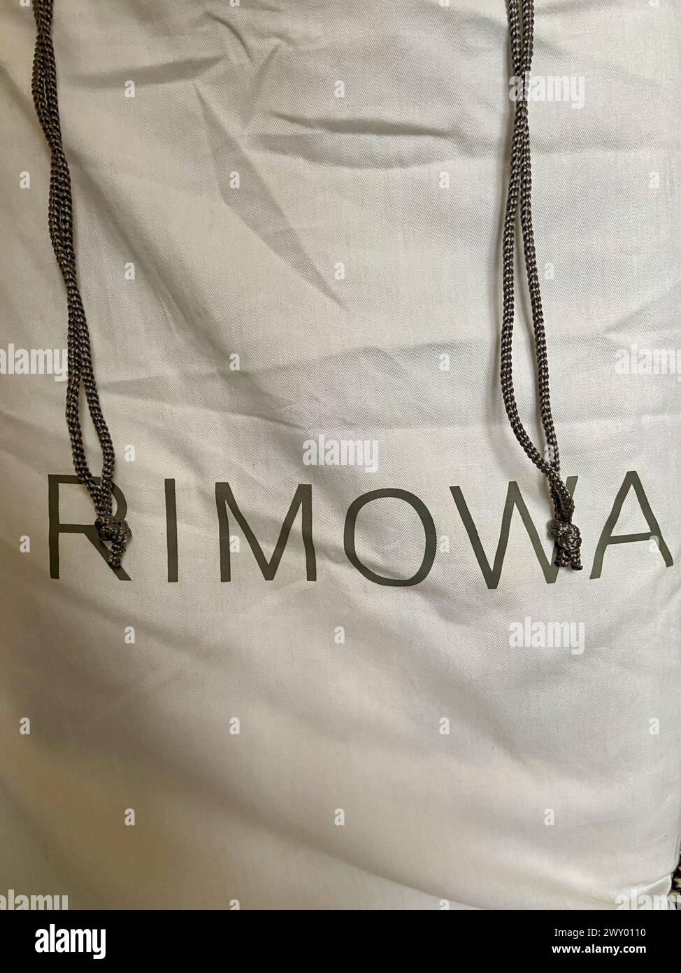 cloth carrying rimowa bag with logo; the virgil abloh designed remowa ...