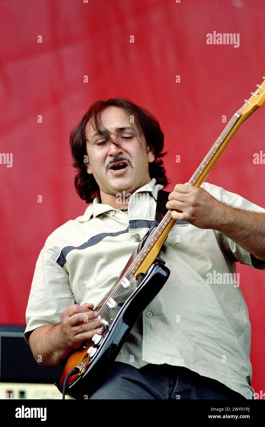 Monza Italy 09/07/2000: Ghigo Renzulli guitarist of the rock group ...