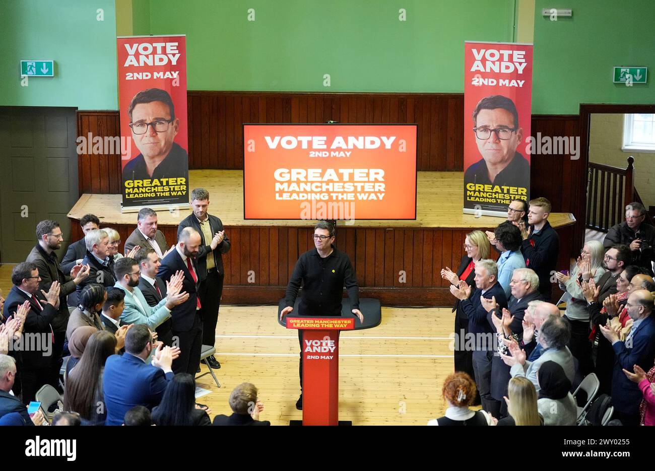 Andy Burnham during the launch of his campaign for re-election as Mayor ...