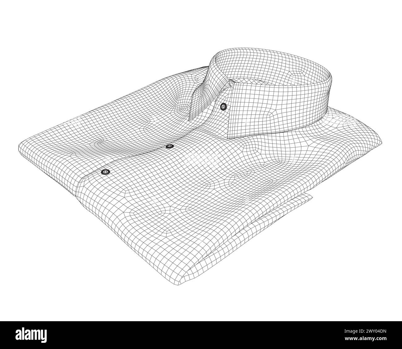 Folded shirt thin wireframe icon. Modern vector Illustration of men's ...