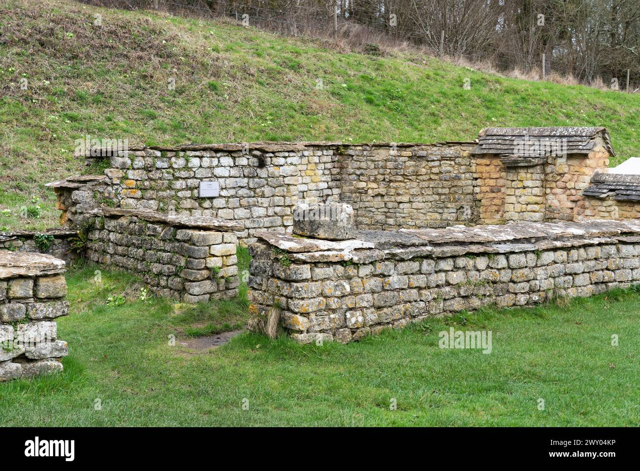 Part of the north range at Chedworth Roman Villa, here is the lobby ...