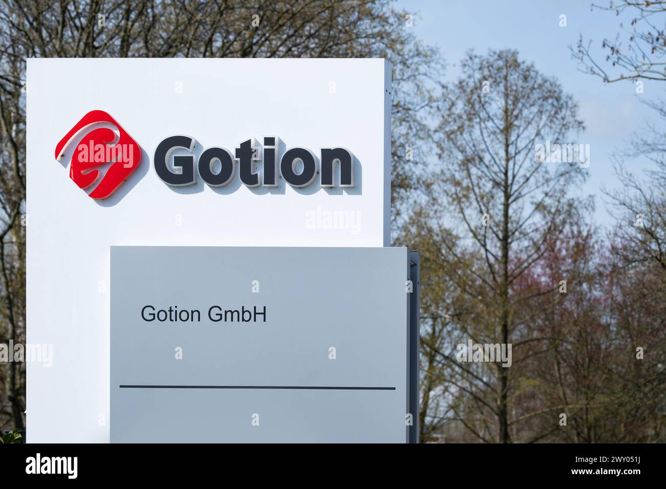 Gotion company's building with logo, High-Tech Company Limited, manufacturer lithium-ion and ...