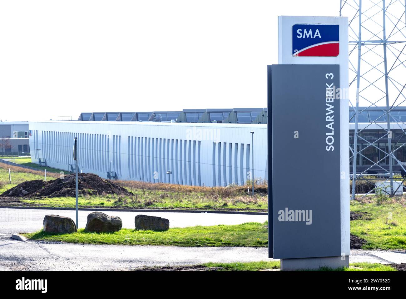 SMA company's building, logo SMA Solar Technology AG, global ...
