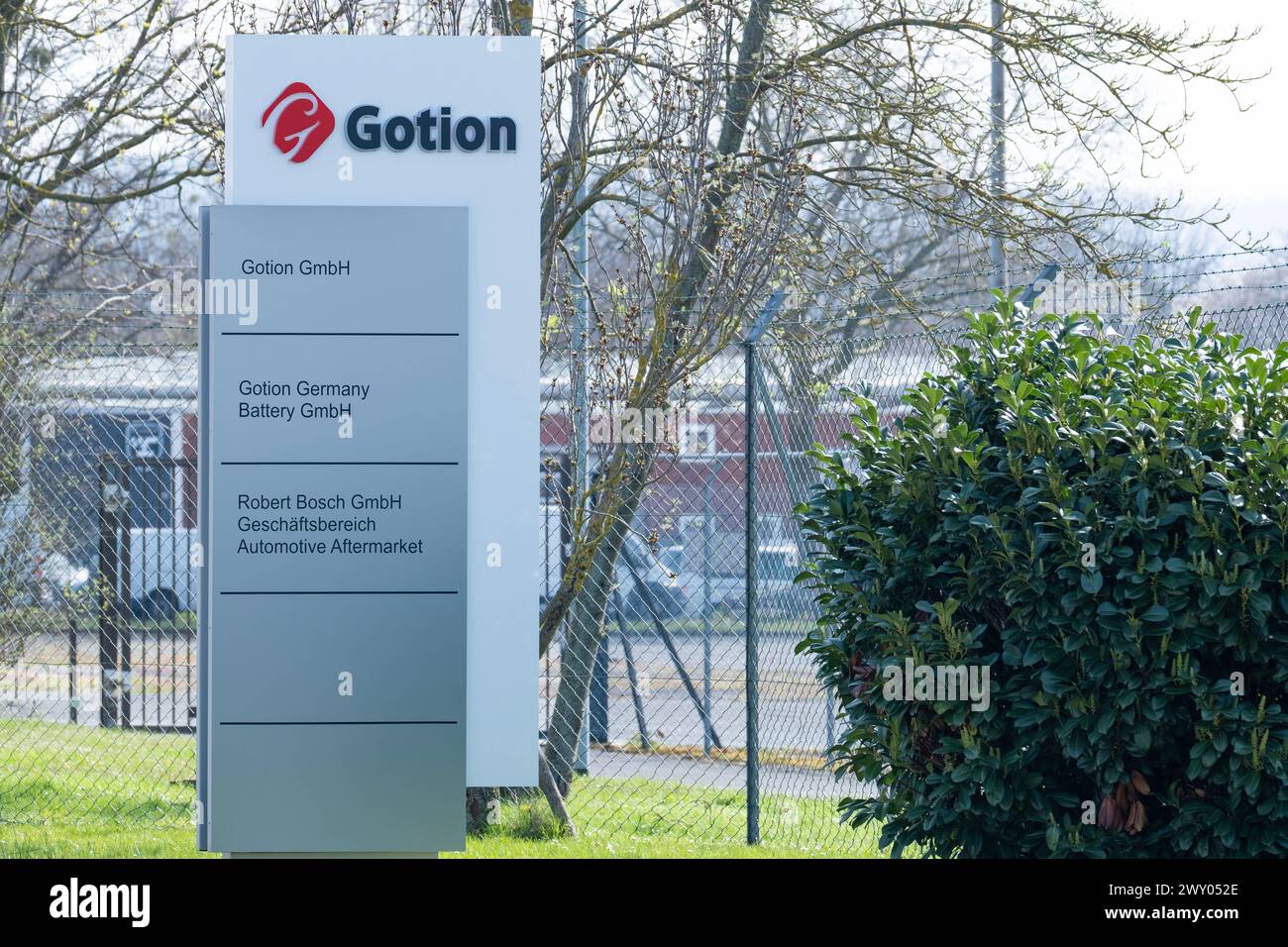 Gotion company's building with logo, High-Tech Company Limited, manufacturer lithium-ion and ...