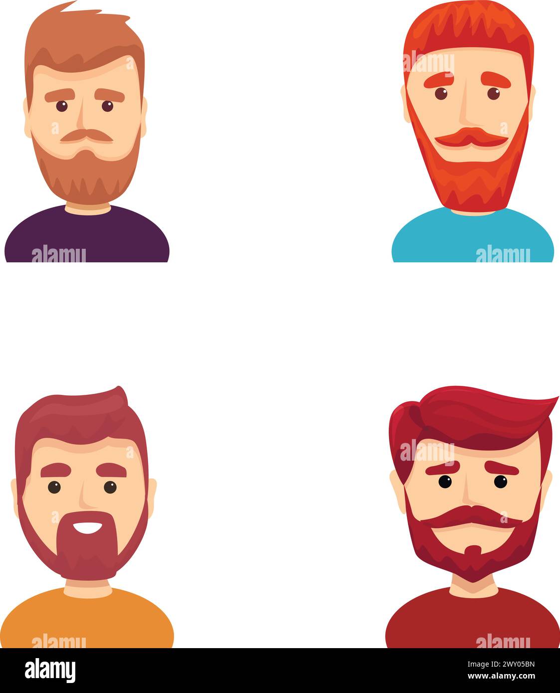 Man icons set cartoon vector. Cartoon men of different age and ...