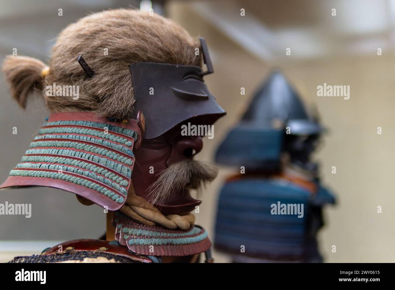 Tokyo, Japan - February 06 2024: An ancient armor dating from the 16th ...