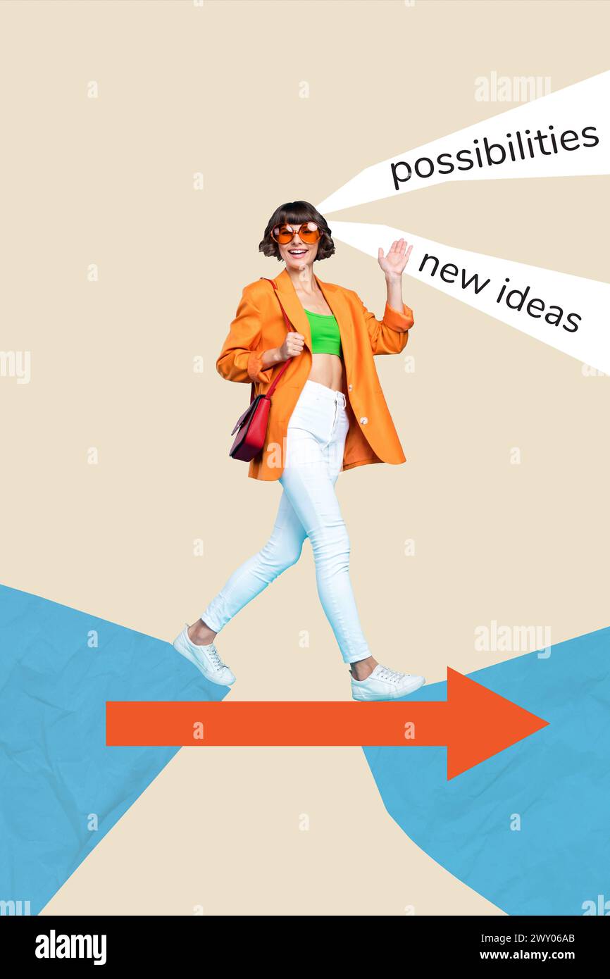 Sketch image composite trend artwork 3D photo collage of silhouette ...