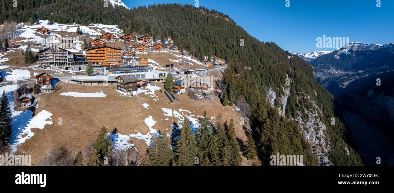 Aerial view clustered village hi-res stock photography and images - Alamy