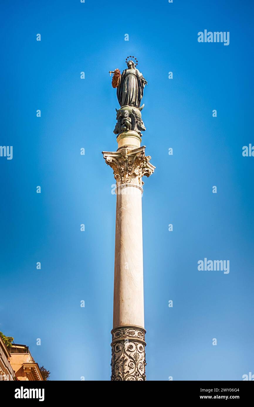 The Column of the Immaculate Conception, depicting the Virgin Mary ...