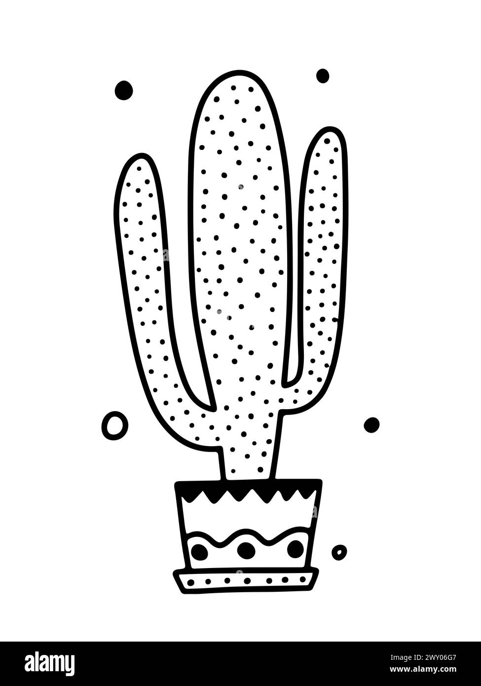 Hand drawn doodle desert cactus Stock Vector Image & Art - Alamy
