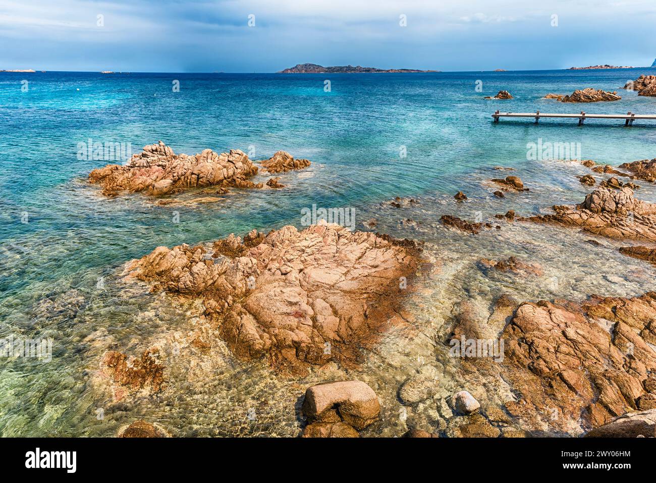 View of the iconic Spiaggia del Principe, one of the most beautiful ...