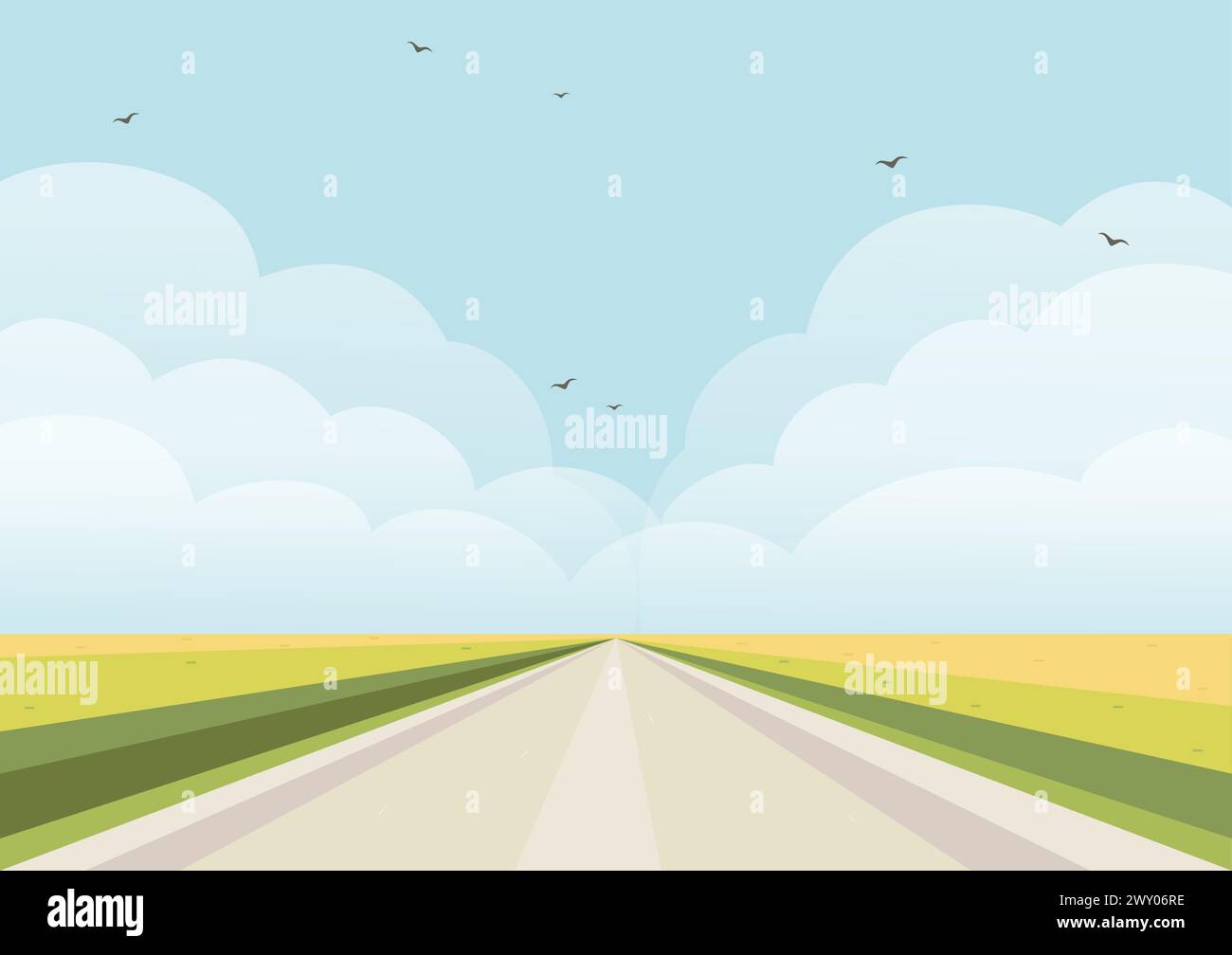 Galicia landscape view Stock Vector Images - Alamy