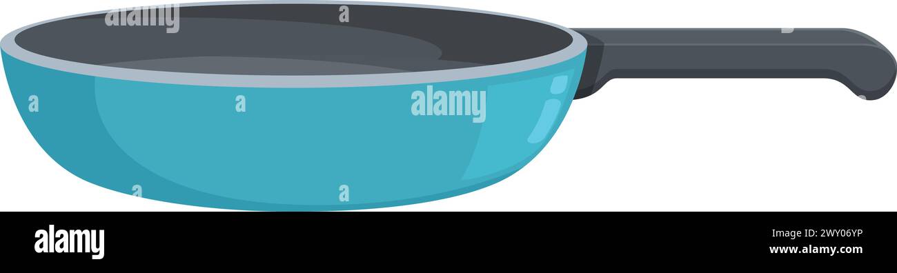Aluminum frying pan icon cartoon vector. Home object. Cooking element ...