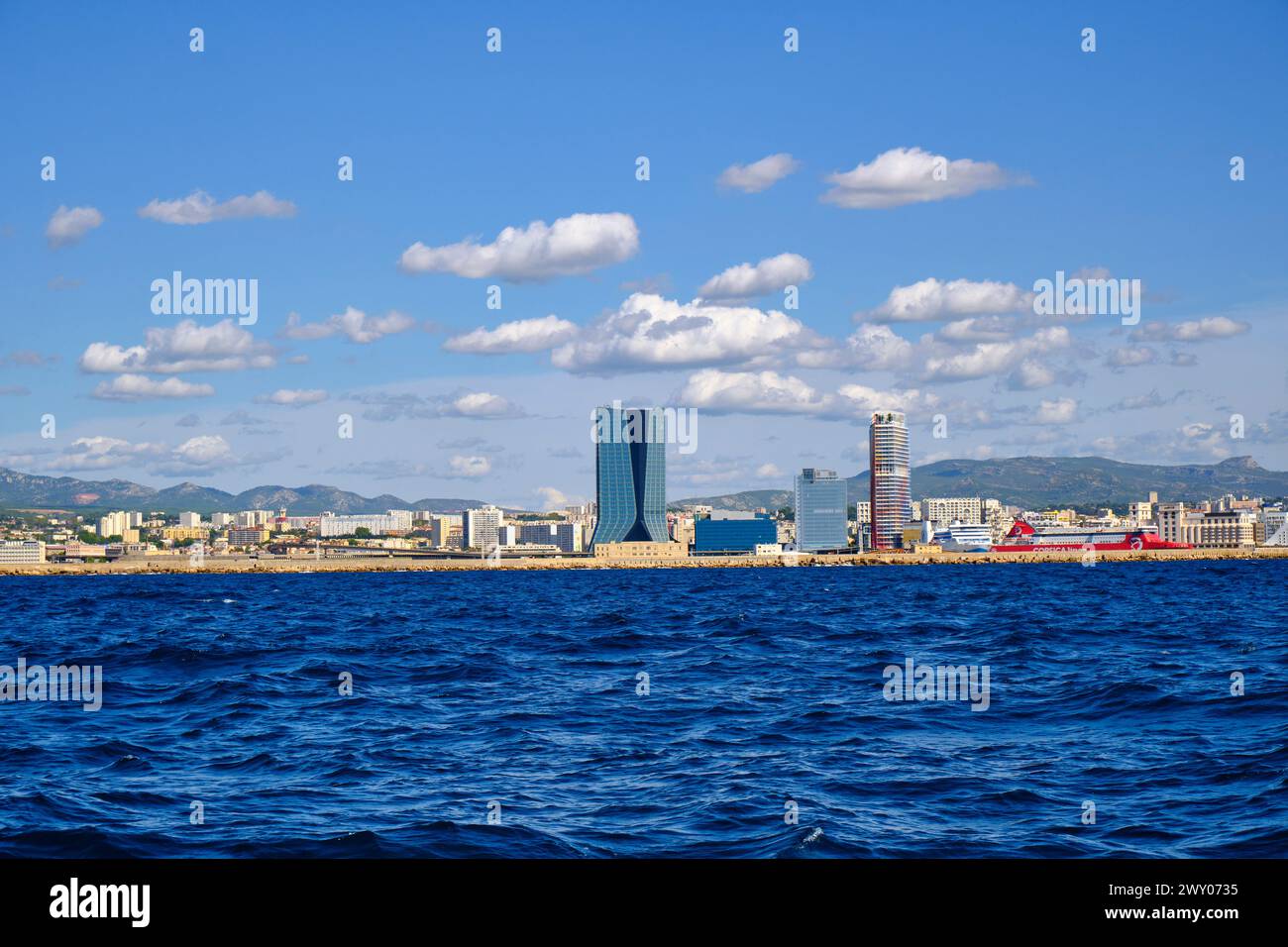 The CMA CGM Tower is a 147 m tall skyscraper in Mediterranean Sea, the ...