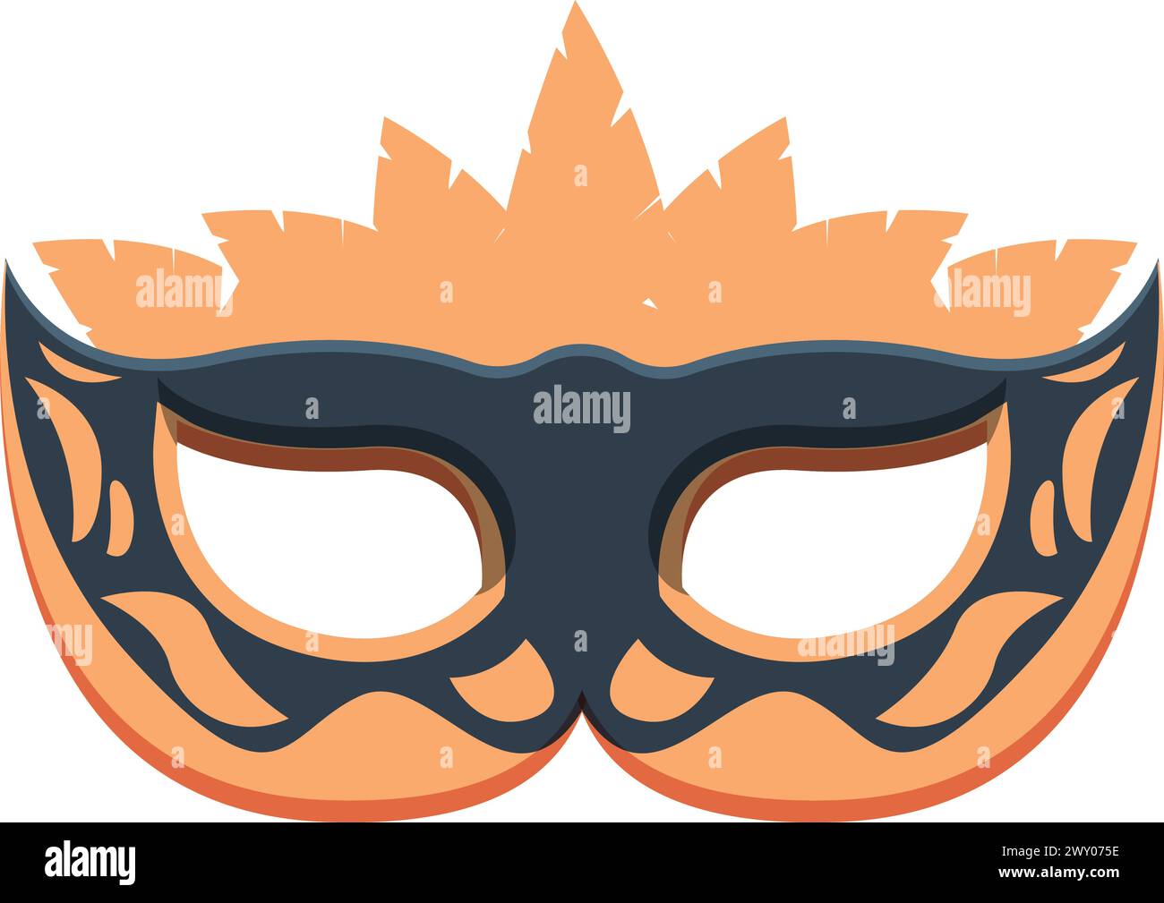 Theatre face mask icon cartoon vector. Festive carnival. Elegance art ...