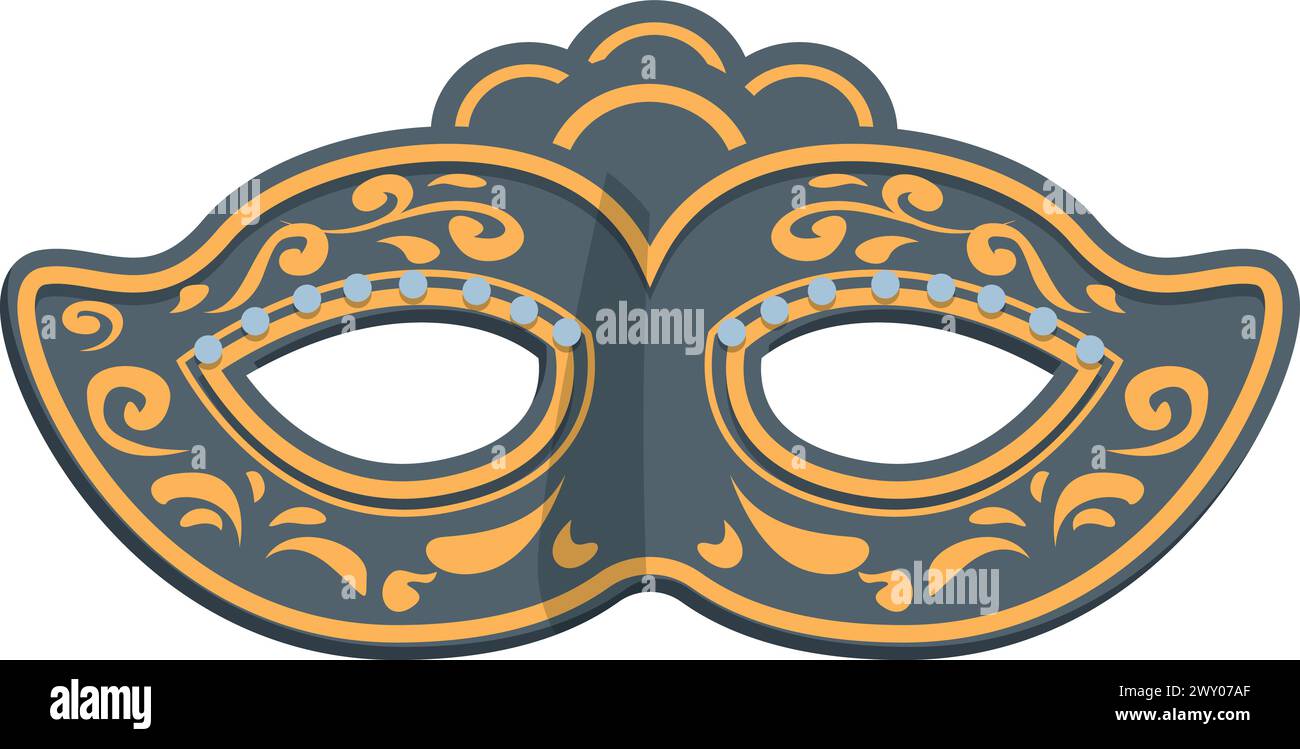 Stage fun mask icon cartoon vector. Festive fashion italy. Carnival ...