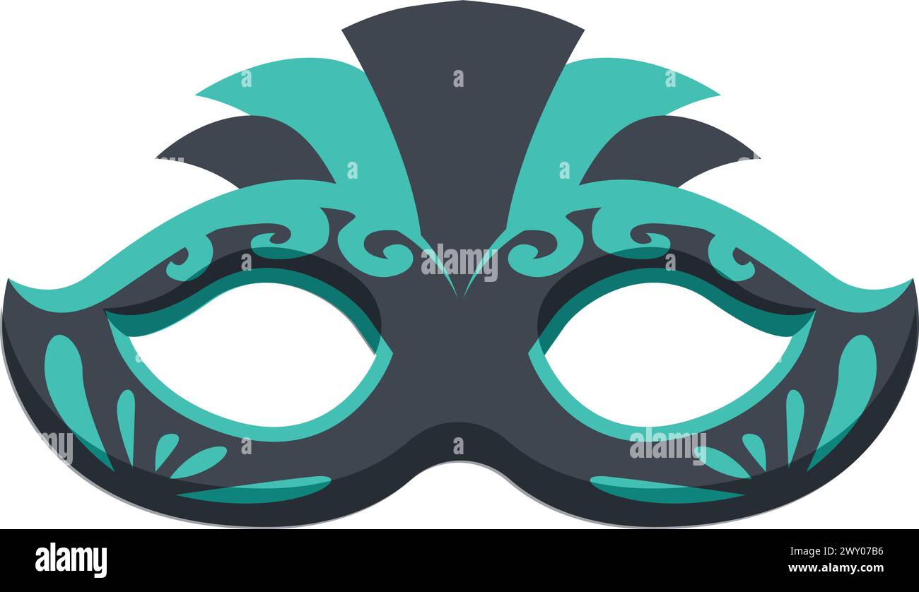 Event fun mask icon cartoon vector. Mystery opera beauty. Carnival ...