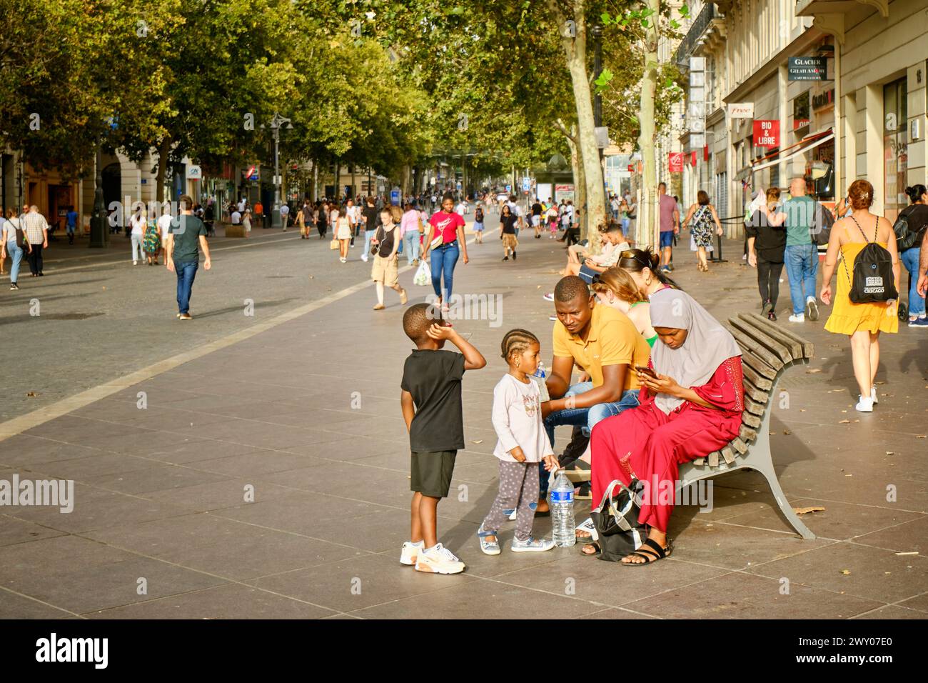 Multiculturalism in Marseille. La Canebière, France Stock Photo - Alamy