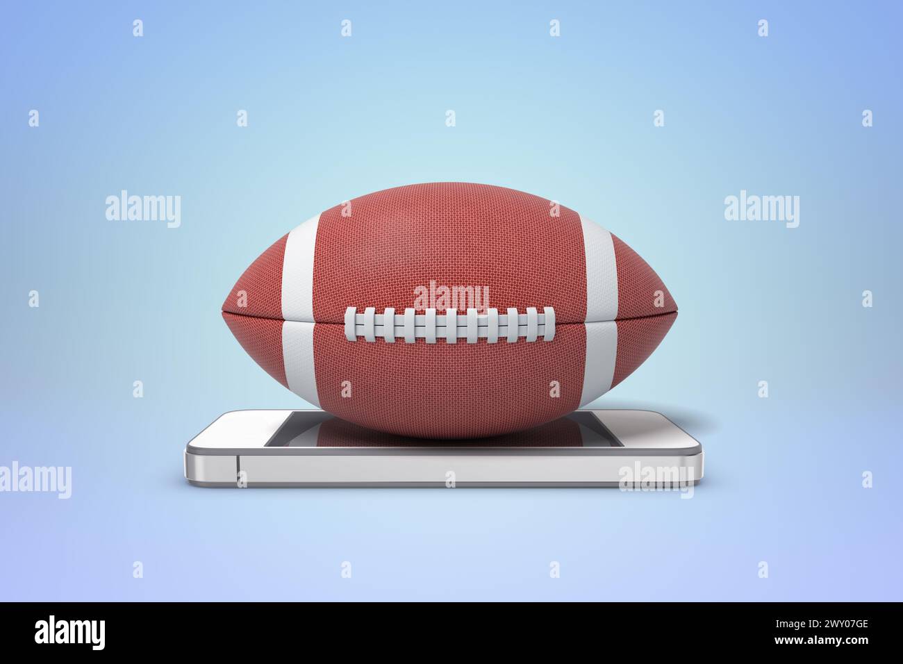 Smartphone showcasing an American football Stock Photo - Alamy