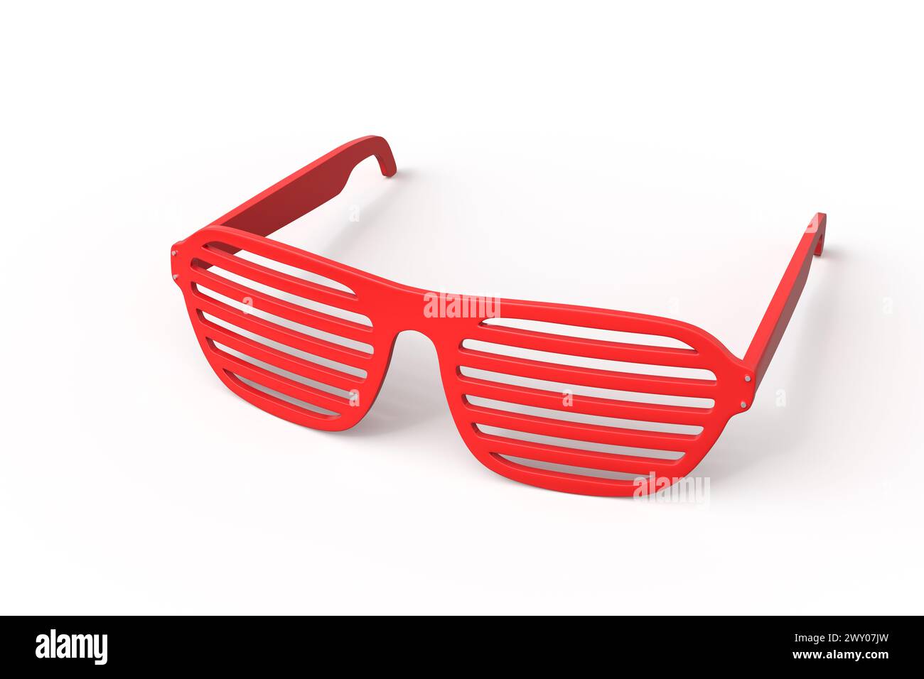 Red shutter shades in angled position Stock Photo - Alamy