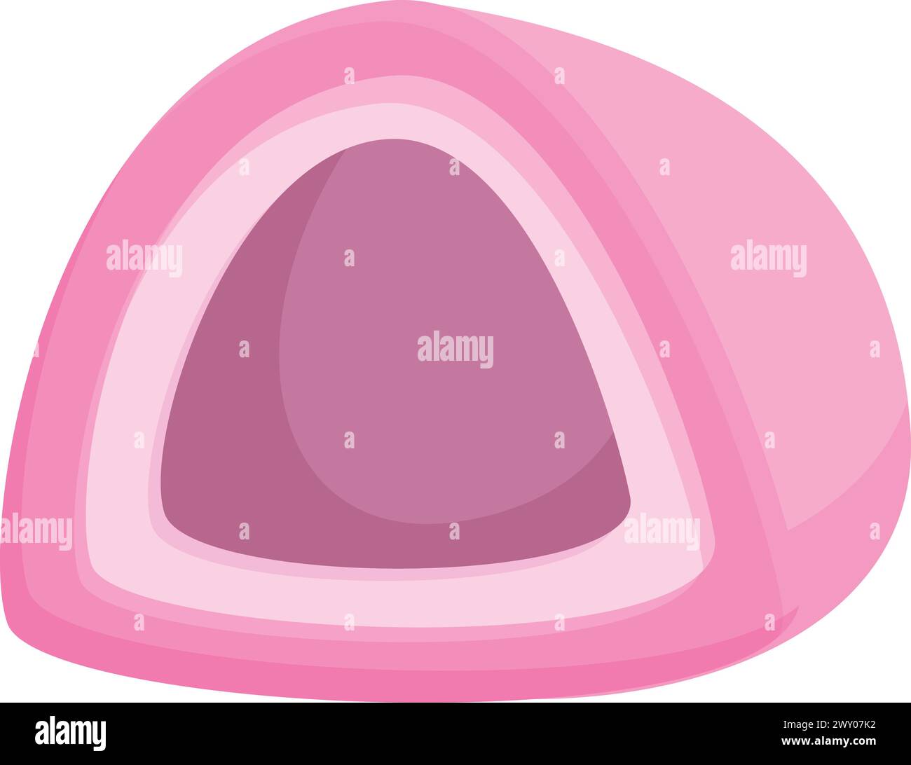 Pink color mochi icon cartoon vector. Dessert meal. Adorable bento ...