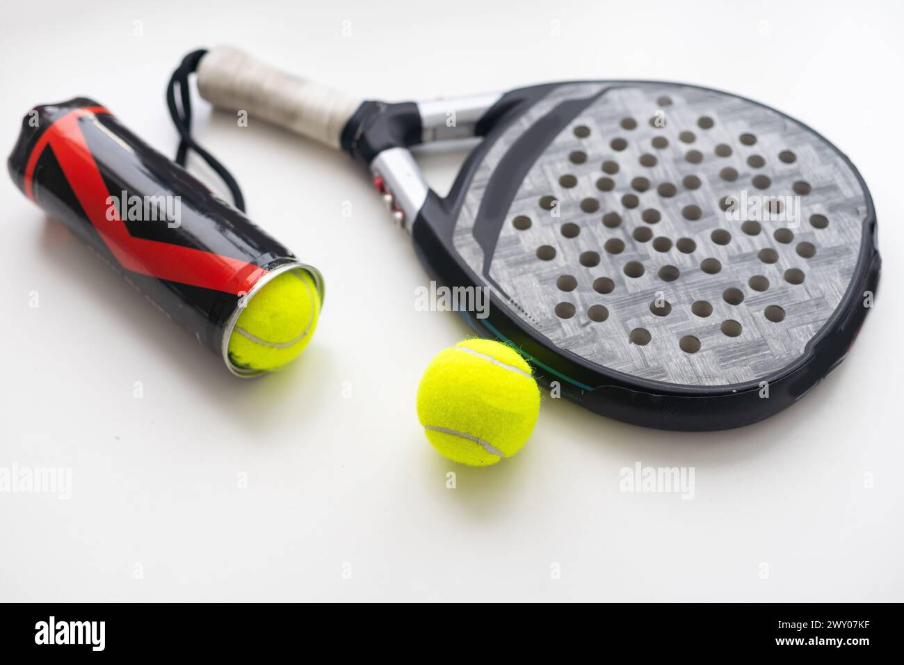 blue professional paddle tennis racket isolated on white background ...