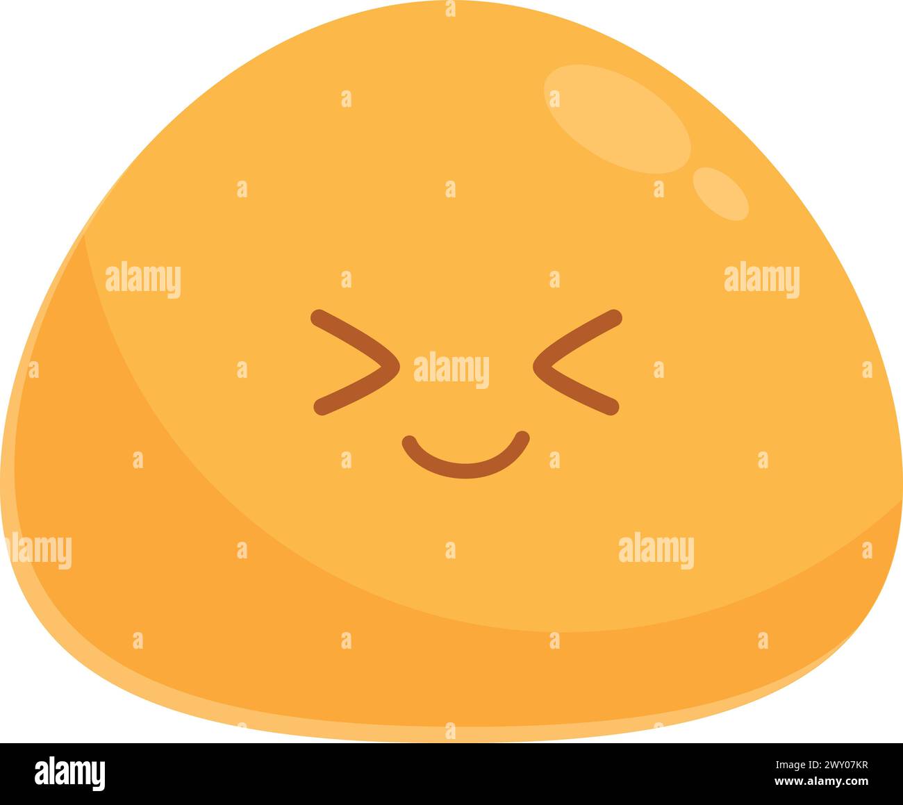 Funny mochi character icon cartoon vector. Korean meal. Animation snack ...