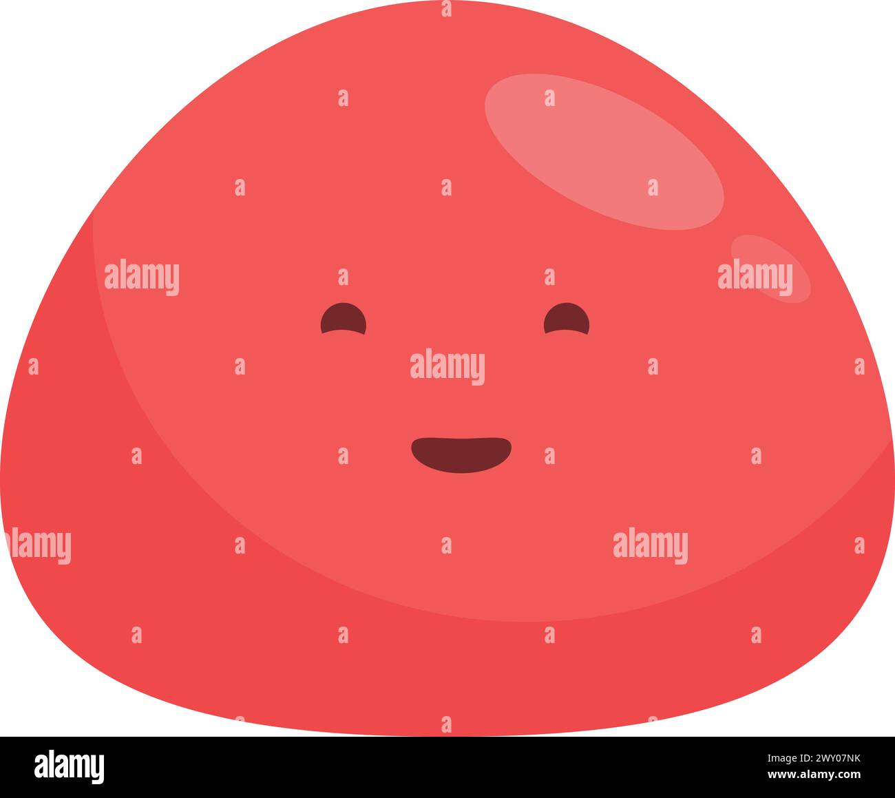 Red color character icon cartoon vector. Adorable meal. Pastel ice ...