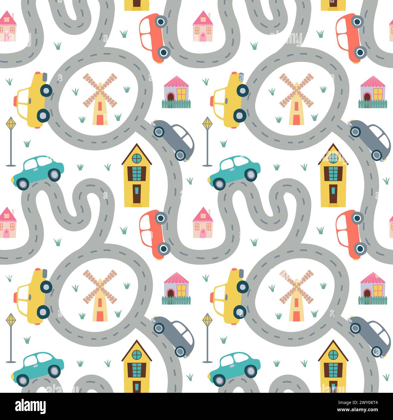 Map of mill city Cut Out Stock Images & Pictures - Alamy