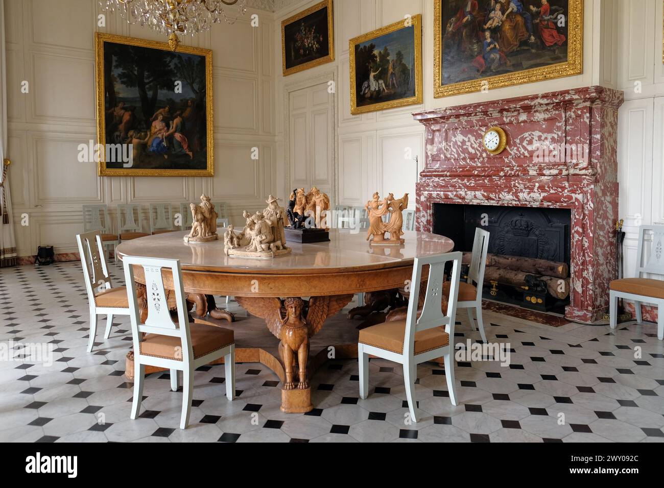 VERSAILLES, FRANCE - March 8, 2024. Interior of Grand Trianon of the ...