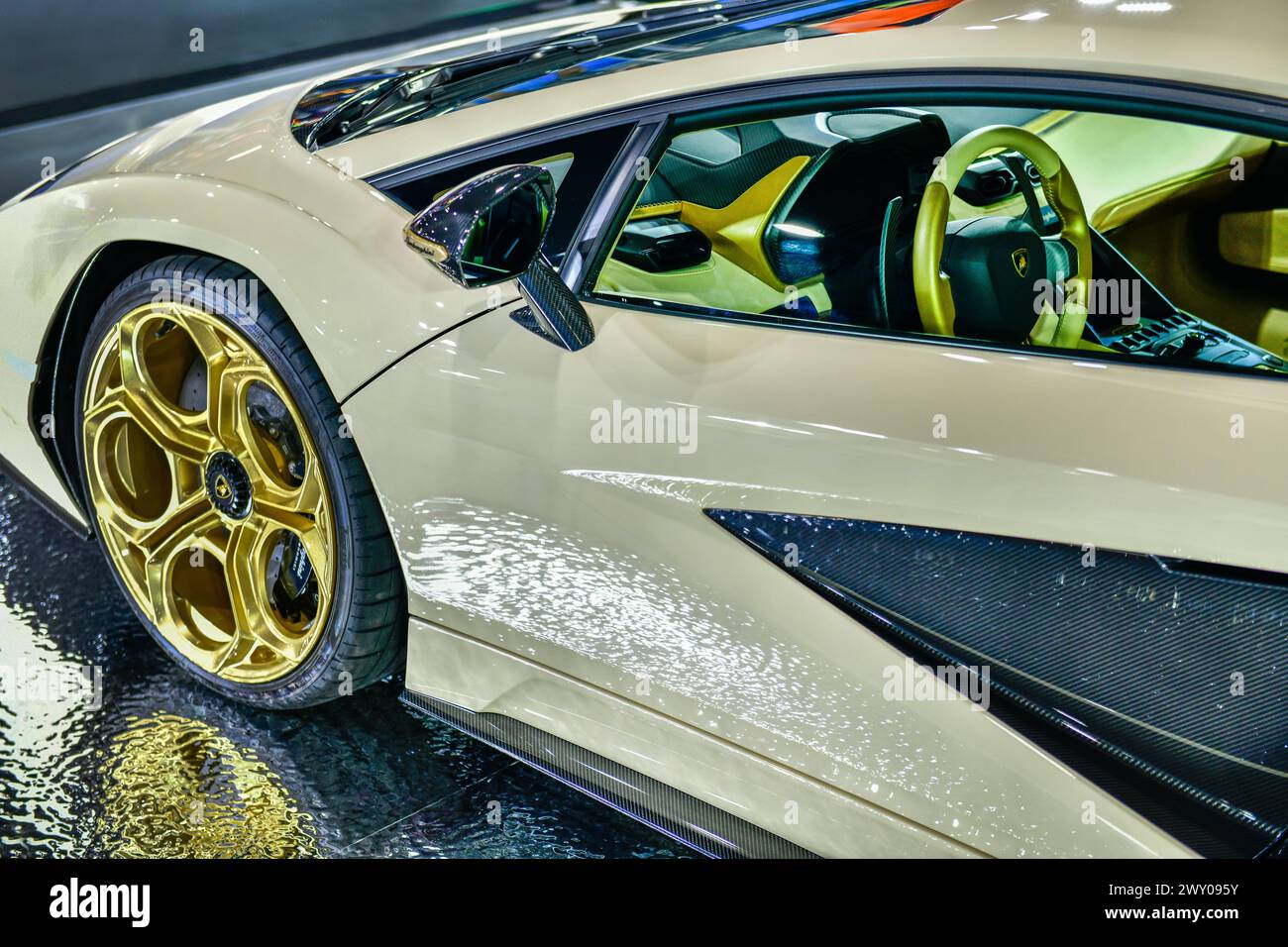 Thailand-March 27,2024: Lamborghini Coontach the new generation supercar. Made a name for ...