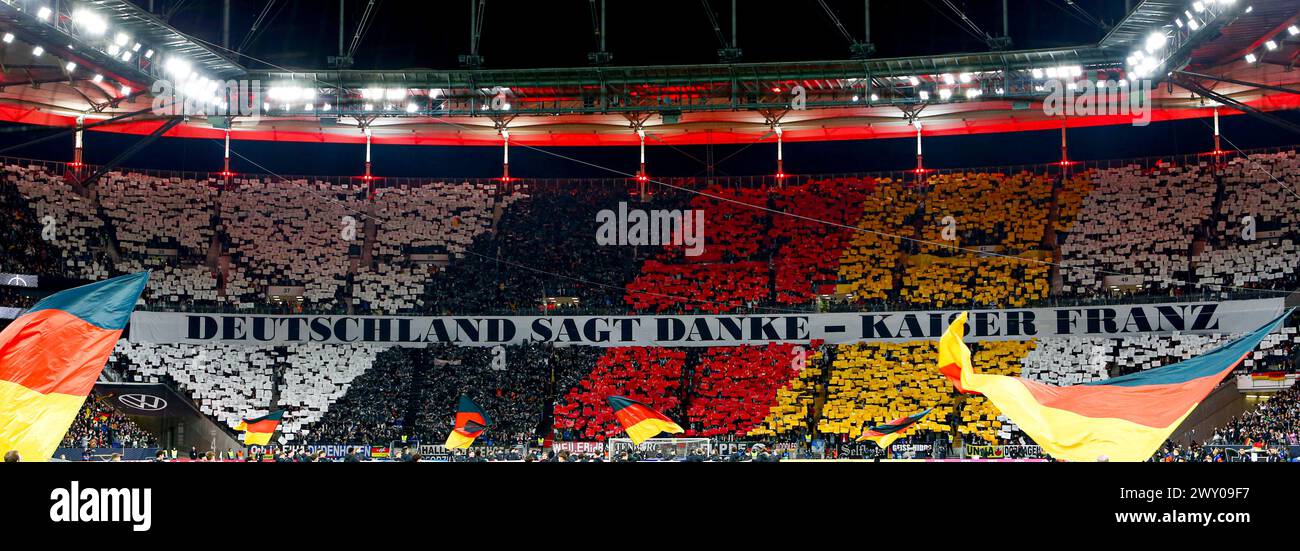 Im Bild: Choreography Germany, Fans - at the banner they worte ...