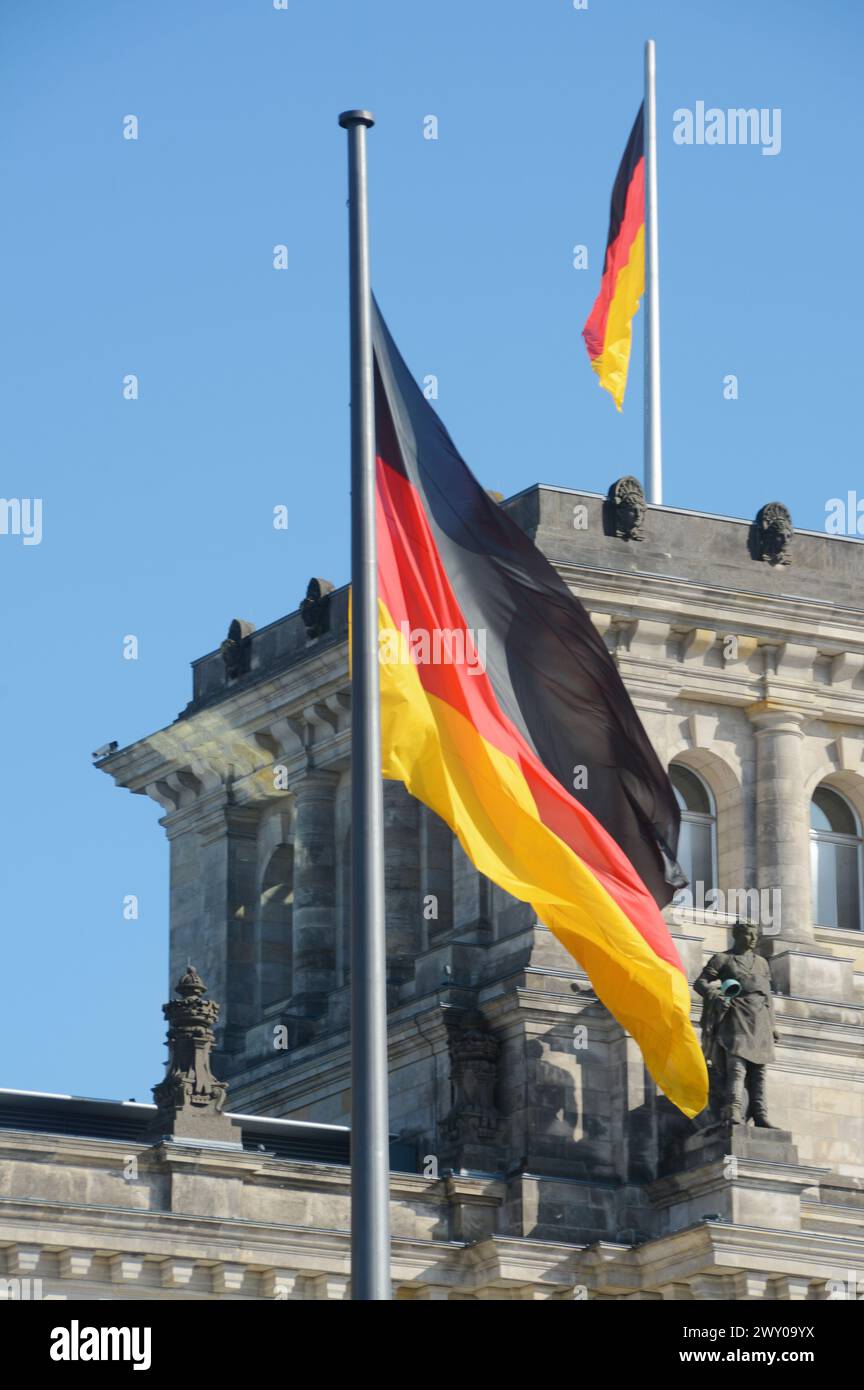 The Reichstag building in Berlin is the seat of the parliament of the ...