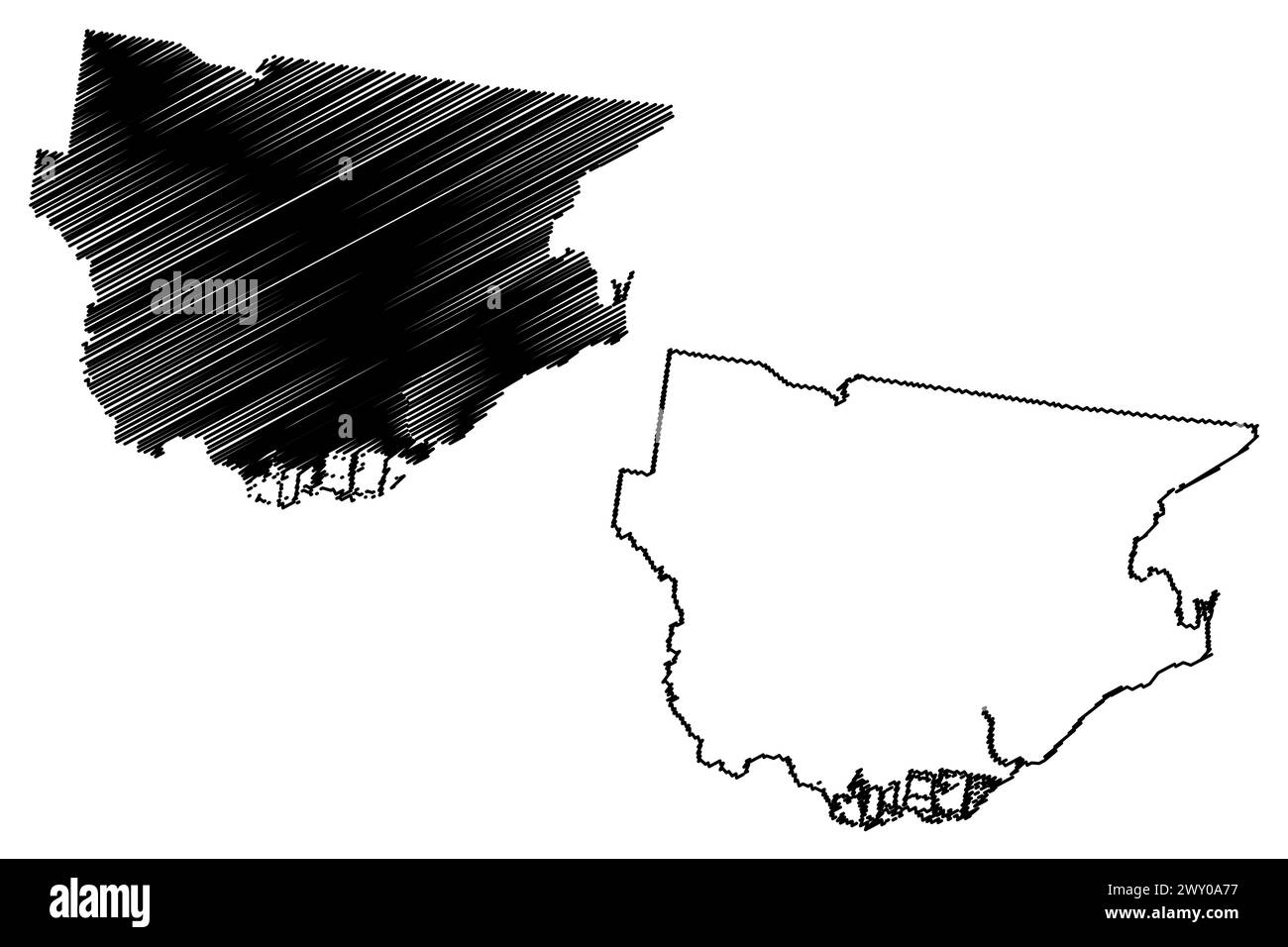City of Wyndham (Commonwealth of Australia, Victoria state, Vic) map vector illustration ...