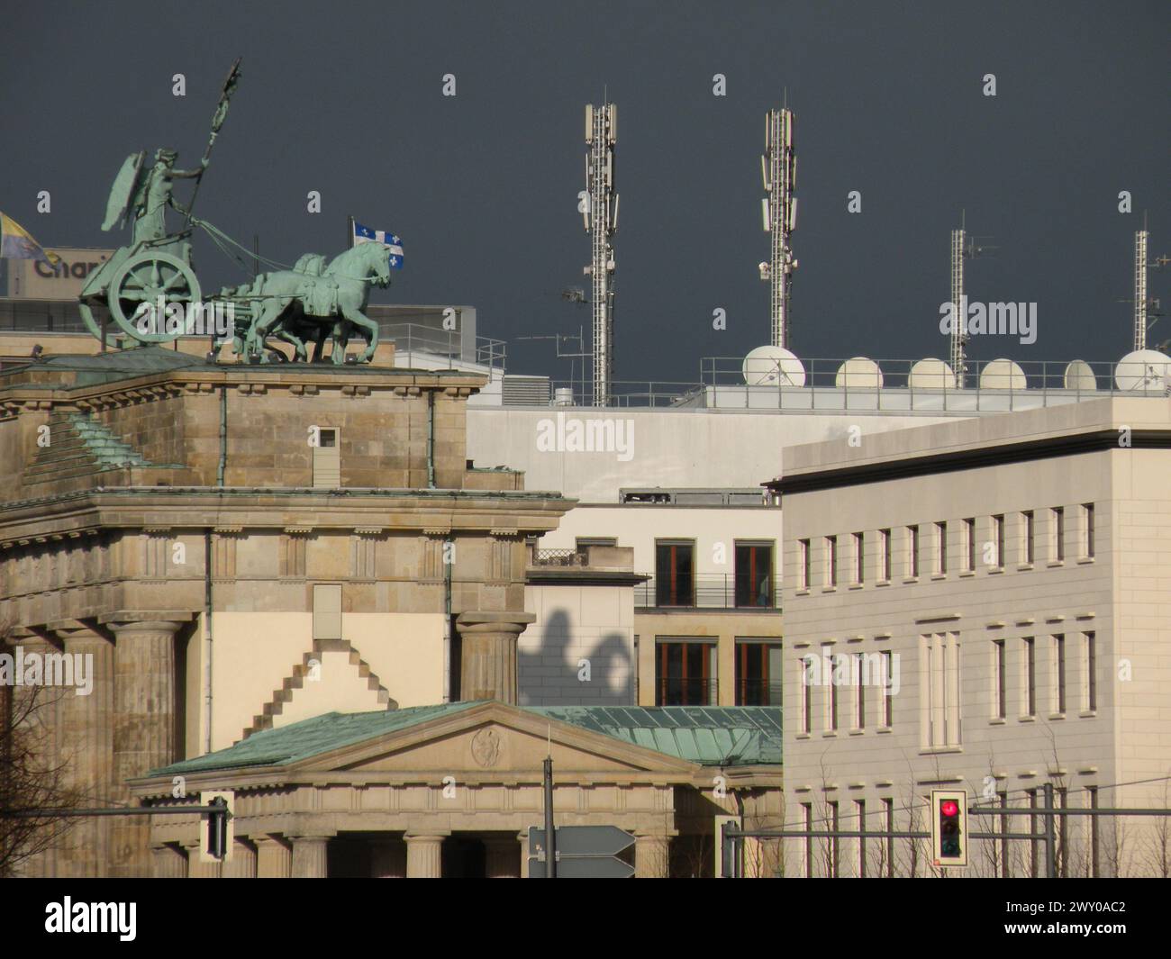 the Brandenburg Gate is in neoclassical Berlin style. It is the most ...